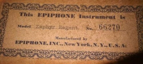 Epiphone labels